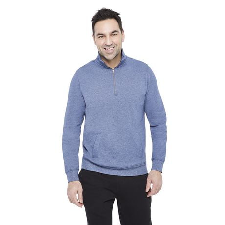 Click here for George Mens Melange Long Sleeve Quarter-Zip Top Bl... prices