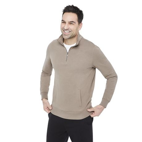 Click here for George Mens Long Sleeve Quarter-Zip Top Brown L prices