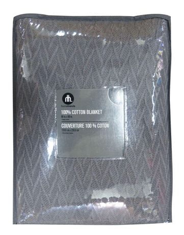 Click here for Hometrends Cotton Blanket Twin Grey Grey Twin prices