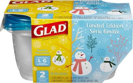 Glad Holiday Deep Dish Containers & Lids, 2 Count | Walmart Canada