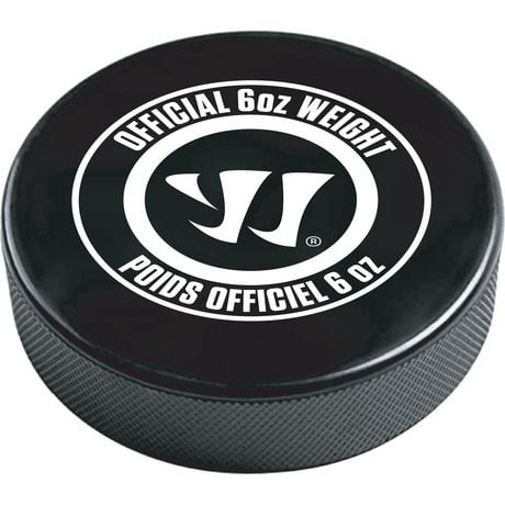 Warrior Official Rubber Hockey Puck - Black - 6oz, Regulation Size ...