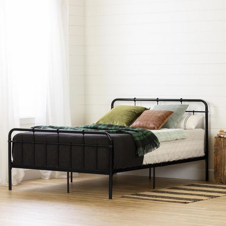 Click here for South Shore Hankel Metal Platform Bed With Headboa... prices