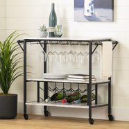 ACME Cyrus Serving Cart in Black/Gold & Clear Glass - Walmart.ca