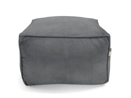 Click here for Lounge & Co Grey Bean Filled Square Pouf Grey Jumb... prices