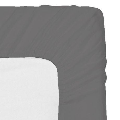 Click here for Hometrends 300 Brushed Percale Fitted Sheet Dark G... prices