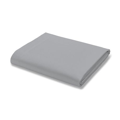 Click here for Hometrends 300 Brushed Percale Flat Sheet Light Gr... prices