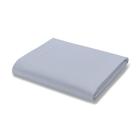 Click here for Hometrends 300 Brushed Percale Flat Sheet Light Bl... prices