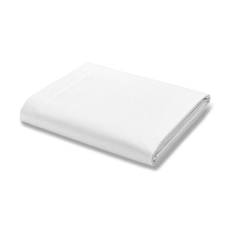 Click here for Hometrends 300 Brushed Percale Flat Sheet White Ki... prices