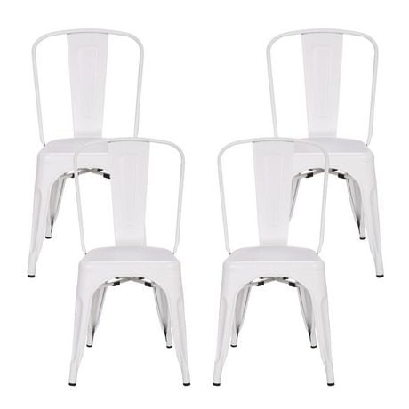 Click here for Heavenly Collection White Metal Dining Chairs Whit... prices