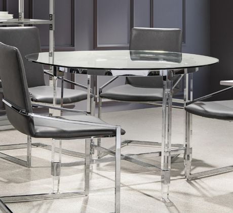 Click here for Topline Home Furnishings 5Pc Round Transparent Din... prices