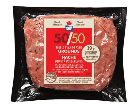Maple Leaf 50/50 Beef & Plant-Based Grounds - Walmart.ca