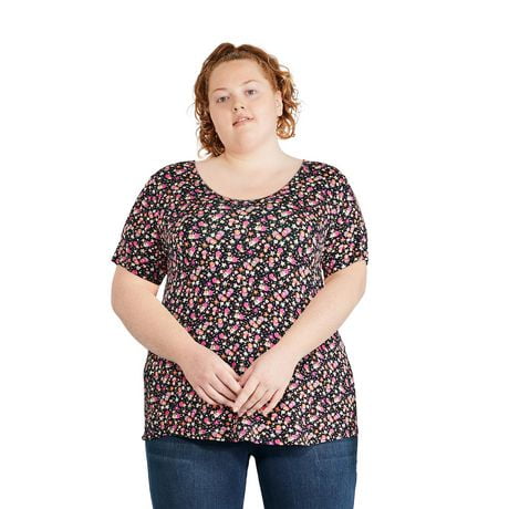 George Plus Women's Voop Neckline Tee - Walmart.ca
