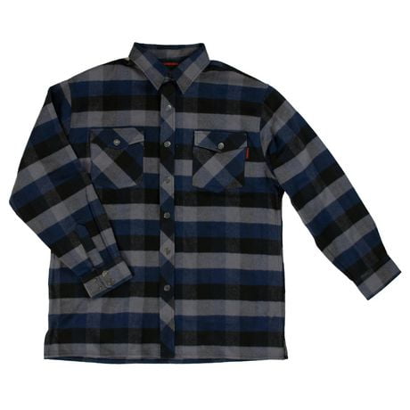 Click here for Tough Duck Flannel Overshirt Navy Plaid S prices
