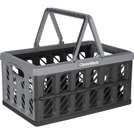 CleverMade Eco Collapsible Shopping Basket with Handles, 6 Gal ...