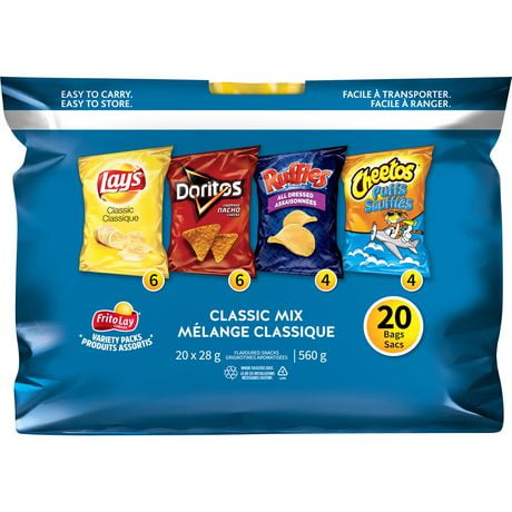 Frito Lay Variety Packs Classic Chip Mix 20ct Flavoured Snacks ...
