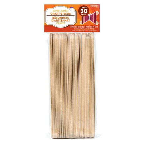 Horizon Group USA Super Jumbo Wooden Craft Sticks, 30-Pack | Walmart Canada