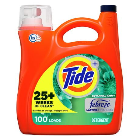 Tide Plus Febreze Freshness Botanical Rain HE Turbo Clean Liquid ...