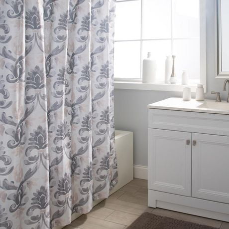 MODA SPENCER FABRIC SHOWER CURTAIN | Walmart Canada