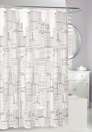 MODA CITY SCAPE PEVA SHOWER CURTAIN | Walmart Canada