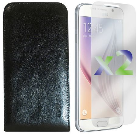 Click here for Exian Galaxy S6 Screen Protectors X 2 And Real Lea... prices