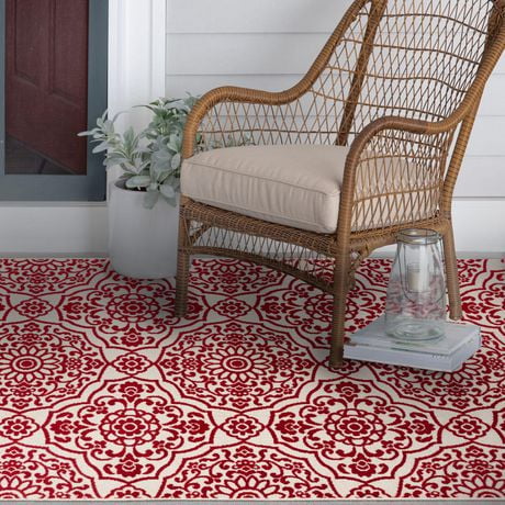 Click here for Natco Home Tropiana Cream And Red Woven Area Rug R... prices