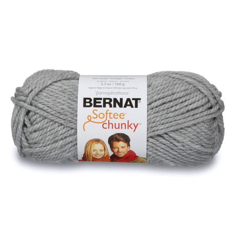 Click here for Bernat Softee Chunky Yarn (100 G/3.5 Oz) Grey Heat... prices