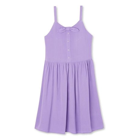 Click here for George Girls Button-Front Woven Dress Purple 12 prices