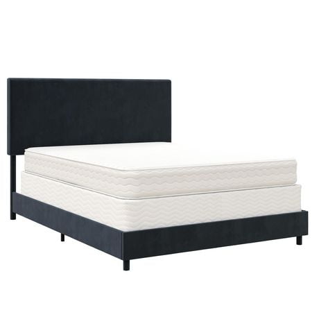 Click here for Dhp Z By Novogratz Taylor Upholstered Bed Blue Que... prices