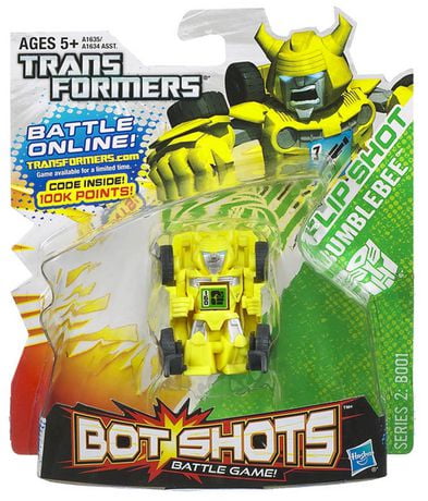 Transformers Bot Shots Battle GAME Series 2 Flip Shot Bumblebee Vehicle ...