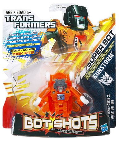 Transformers Bot Shots Battle GAME Series 2 Flip Shot Sunstorm Vehicle ...