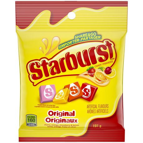 STARBURST, Original Chewy Candy, Sharing Bag, 191g | Walmart Canada