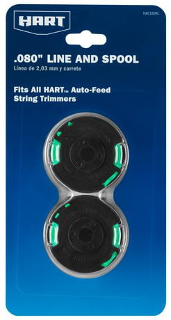 HART 2-Pack .080-inch Pre-Wound Cordless Trimmer Spools, Fits HART Auto ...