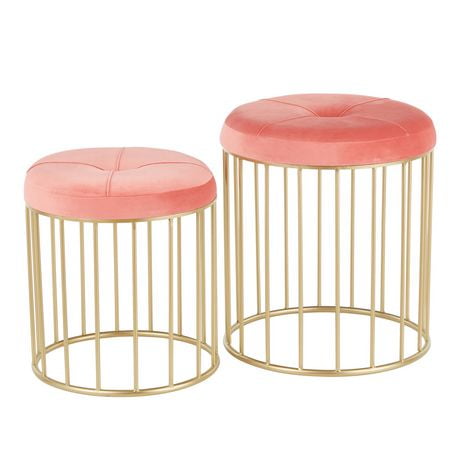 Click here for Canary Ottoman Set By Lumisource Pink prices