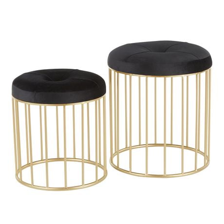 Click here for Canary Ottoman Set By Lumisource Black prices