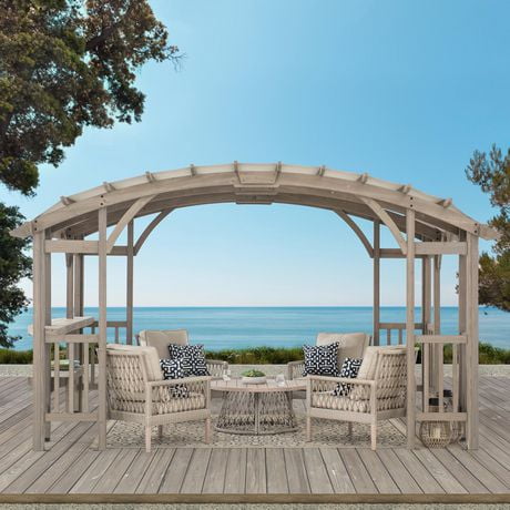 Click here for Sunjoy Bellucci 10 Ft. X 14 Ft. Cedar Framed Arche... prices
