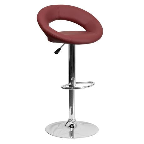 Click here for Flash Furniture Contemporary Burgundy Vinyl Rounde... prices