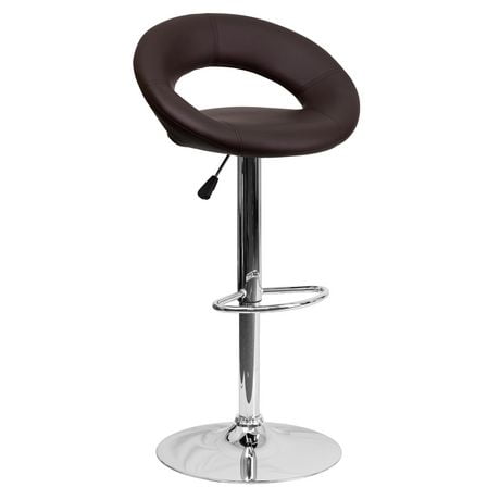 Click here for Flash Furniture Contemporary Brown Vinyl Rounded O... prices