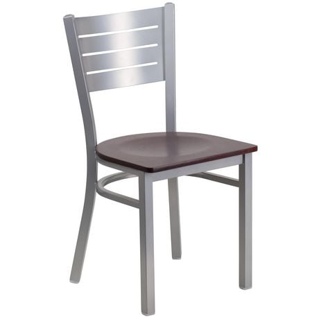 Click here for Flash Furniture Hercules Series Silver Slat Back M... prices