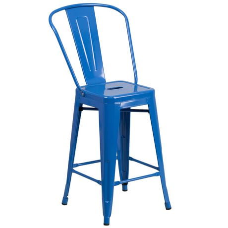 Click here for Flash Furniture 24 High Blue Metal Indoor-Outdoor... prices