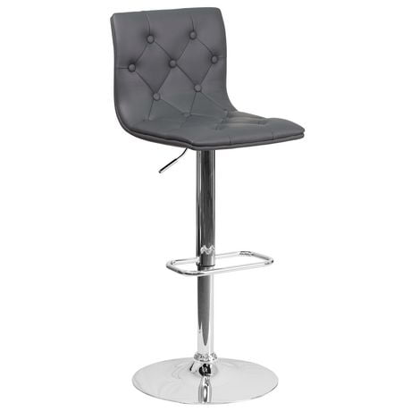 Click here for Flash Furniture Contemporary Tufted Gray Vinyl Adj... prices