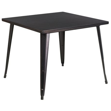 Click here for Flash Furniture 35.5 Square Blue Metal Indoor-Outd... prices