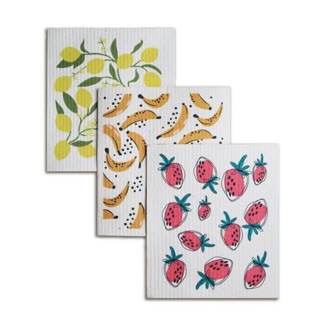 Click here for Hometrends 3Pk Sponge Cloths  Fruits Motif Multi 7... prices