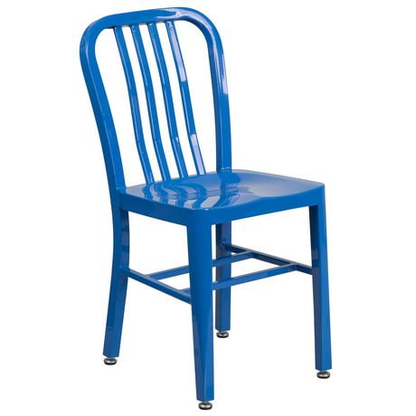 Click here for Flash Furniture Blue Metal Indoor-Outdoor Chair Bl... prices