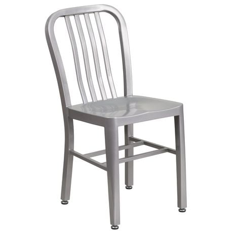 Click here for Flash Furniture Silver Metal Indoor-Outdoor Chair... prices