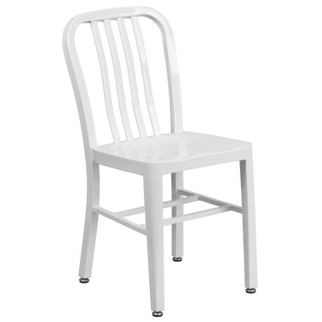 Click here for Flash Furniture White Metal Indoor-Outdoor Chair W... prices