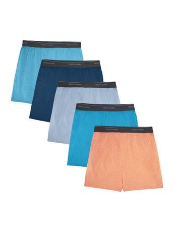 Click here for Fruit Of The Loom Boys Knit Boxers  5-Pack Multi C... prices