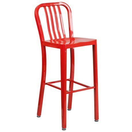 Click here for Flash Furniture 30 High Red Metal Indoor-Outdoor B... prices