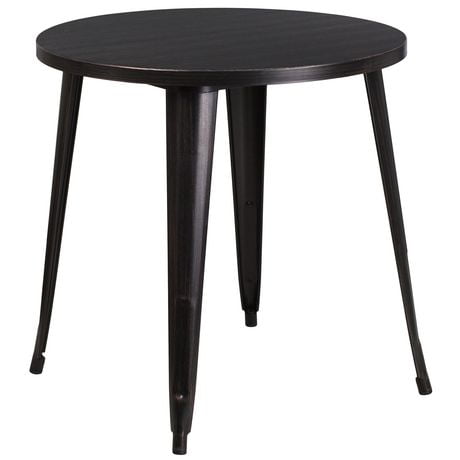 Click here for Flash Furniture 30 Round Black Metal Indoor-Outdoo... prices