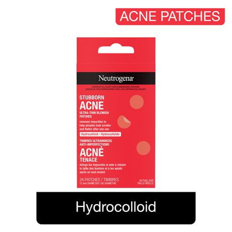 Neutrogena Stubborn Acne Blemish Patches, Hydrocolloid Spot Treatment ...