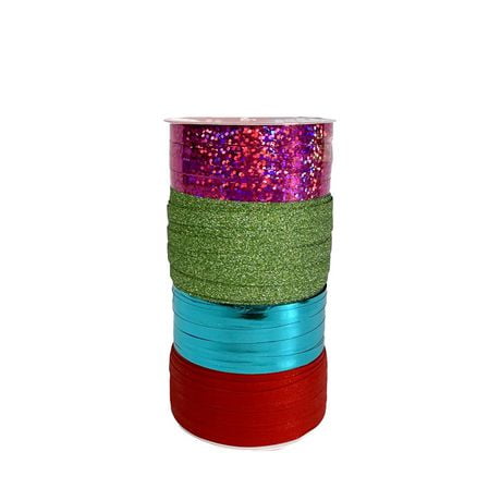 Holiday Time 150' 4 Piece Curling Ribbon - Red Green Pink | Walmart Canada